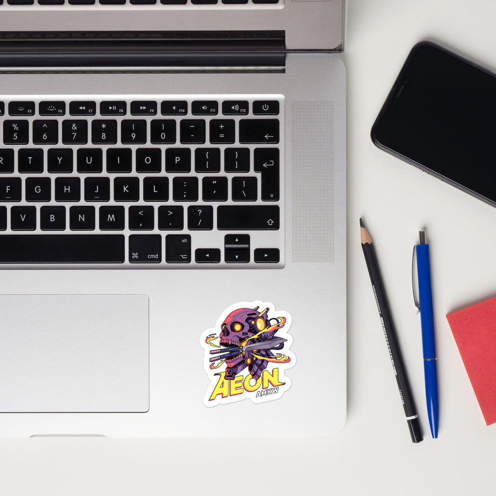 AEON AMKW SKULL VINYL STICKER